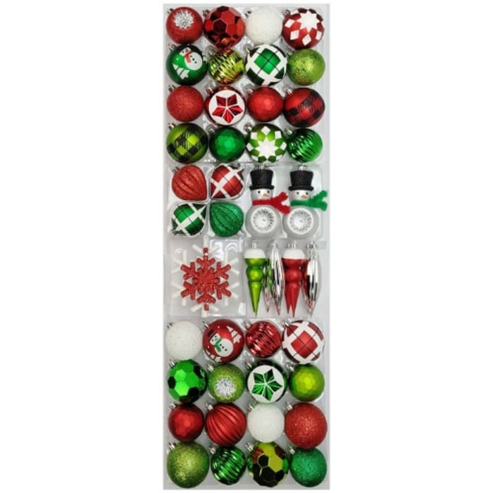 Shatter Resistant Christmas Ornaments - 52 Piece @HOG Online
