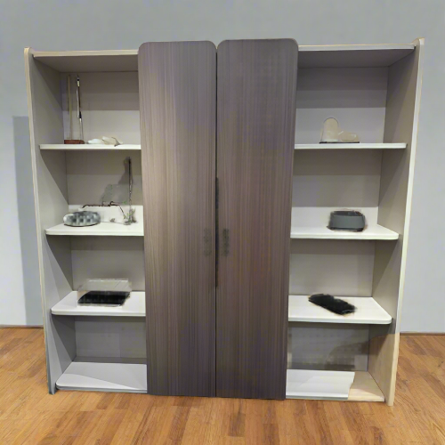 Wooden Bookshelf with Center Cabinet. Order Now @HOG.