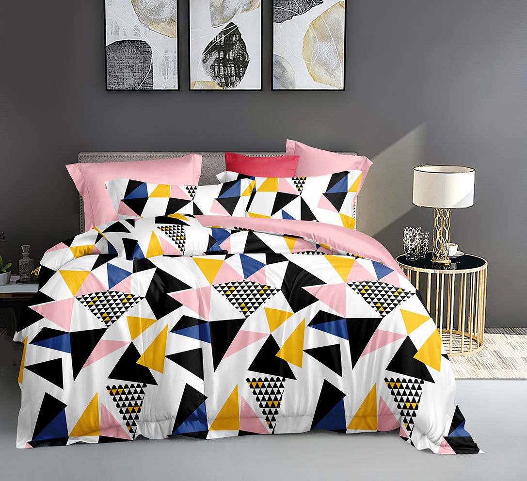 Unique Multi Color Stripes Bedding Set. Order now @HOG.