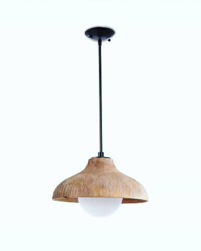 Wood Finished Drop Light